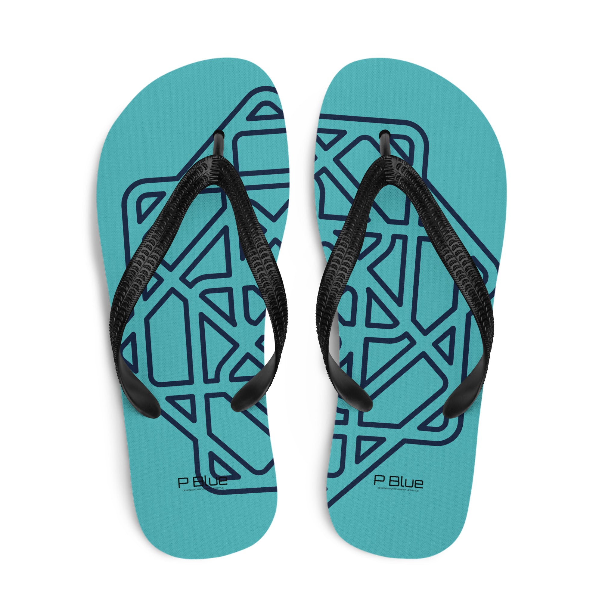 Comfy Rubber Toe Post Flip-Flops – P Blue
